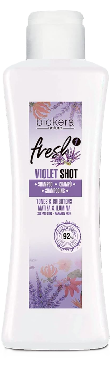 Salerm Biokera Natura Fresh Violet Shot Shampoo - Radiant Color ...
